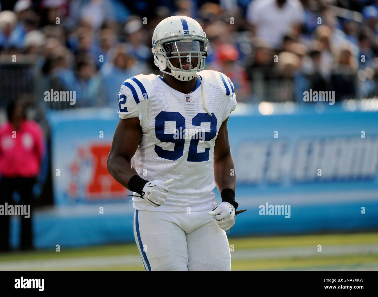 Indianapolis Colts defensive end Jerry Hughes (92) plays against the ...