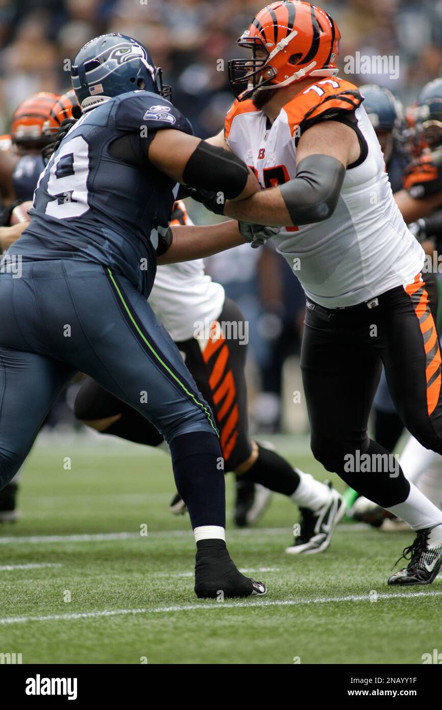 Seattle Seahawks Red Bryant blocks Cincinnati Bengals Andrew Whitworth ...