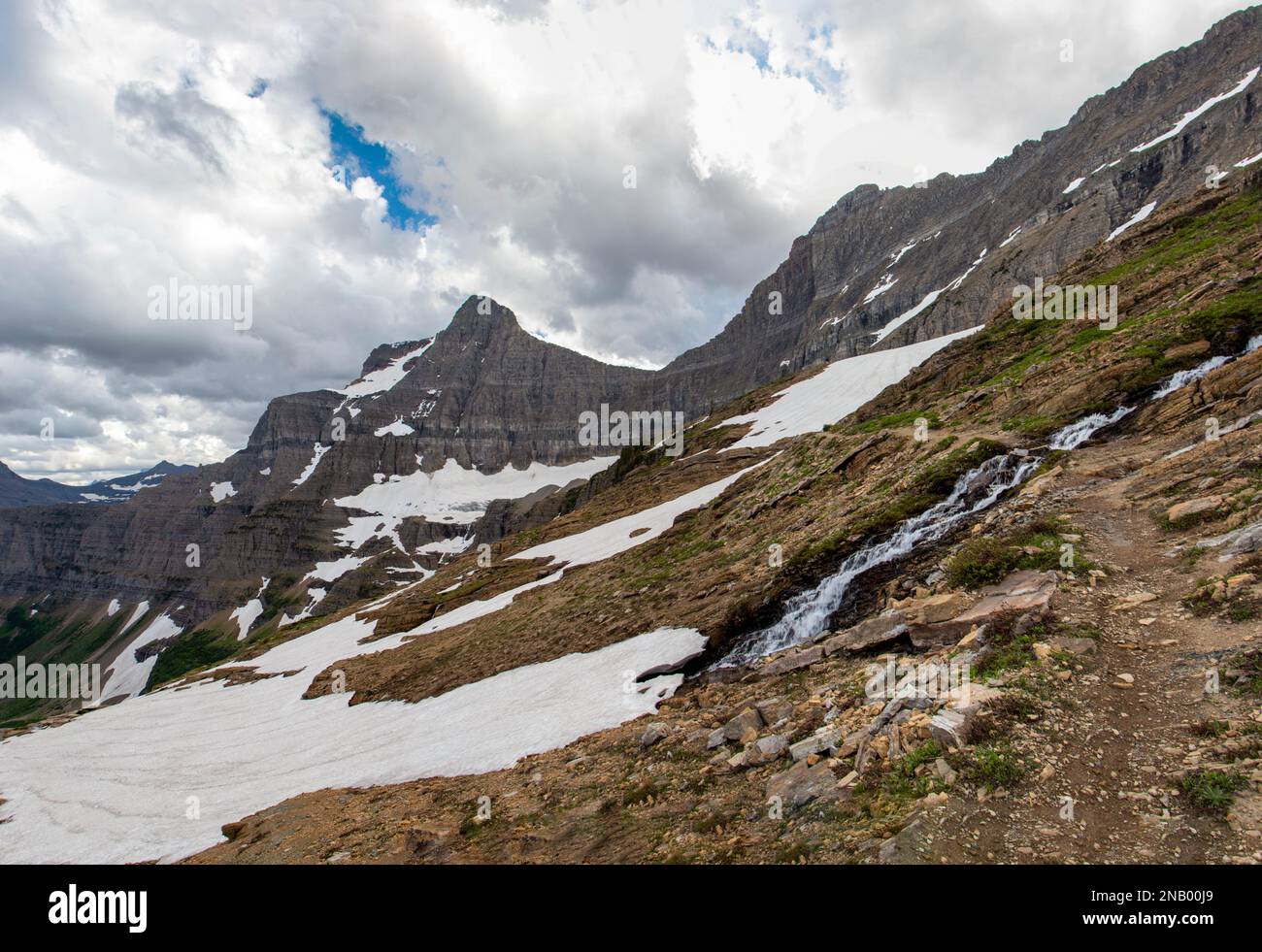 The Glacier National Park in Montana's Rocky Mountains, with glacier ...