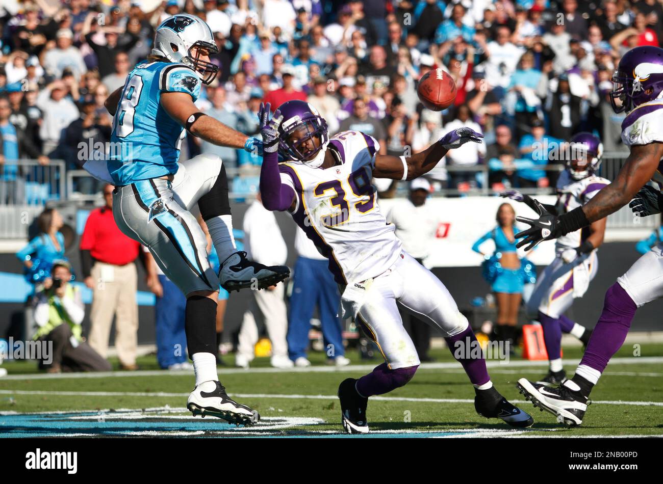 Minnesota Vikings' Husain Abdullah (39) knocks the ball from Carolina ...