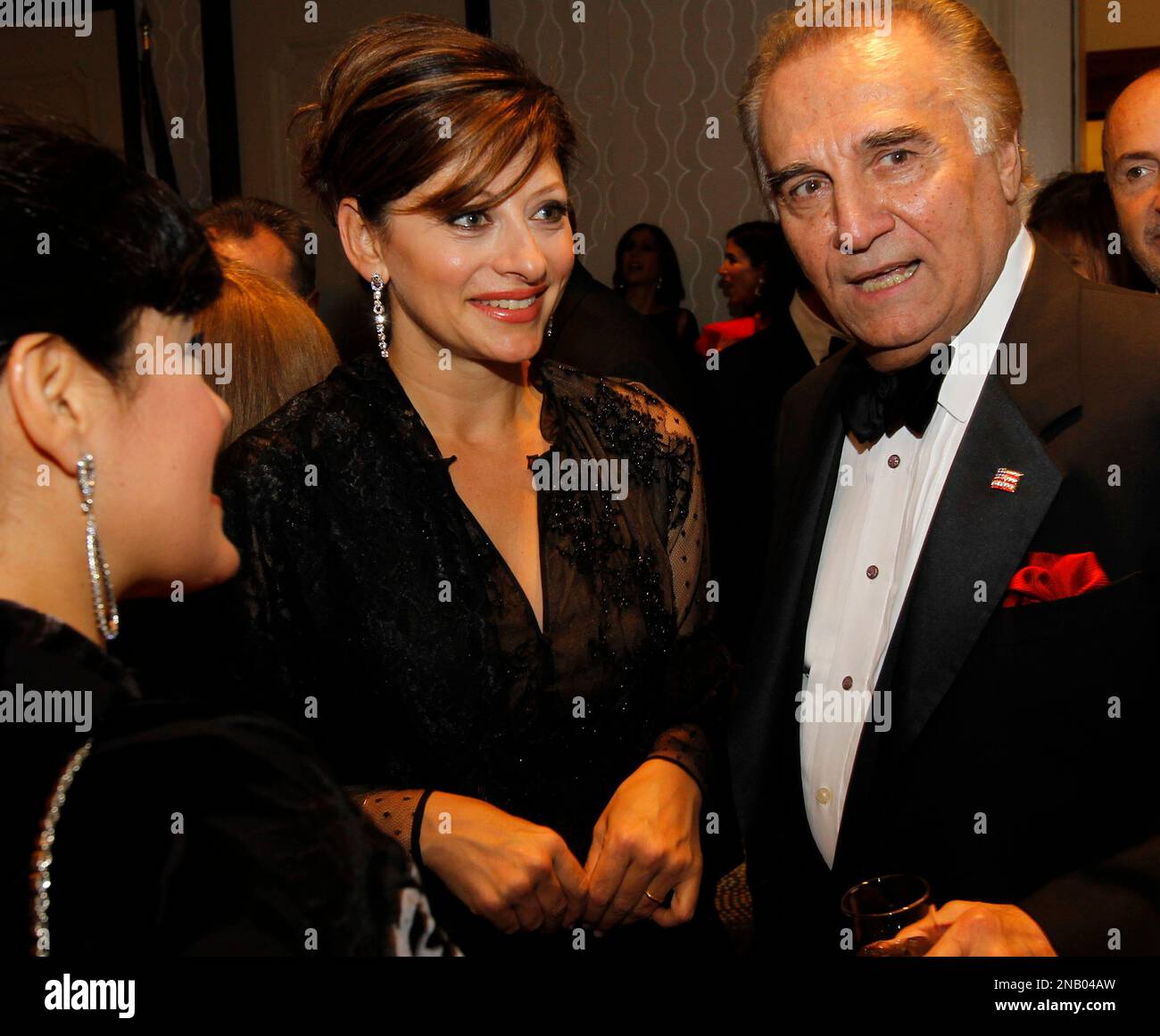 Maria Bartiromo chats with other attendees during a VIP reception ...