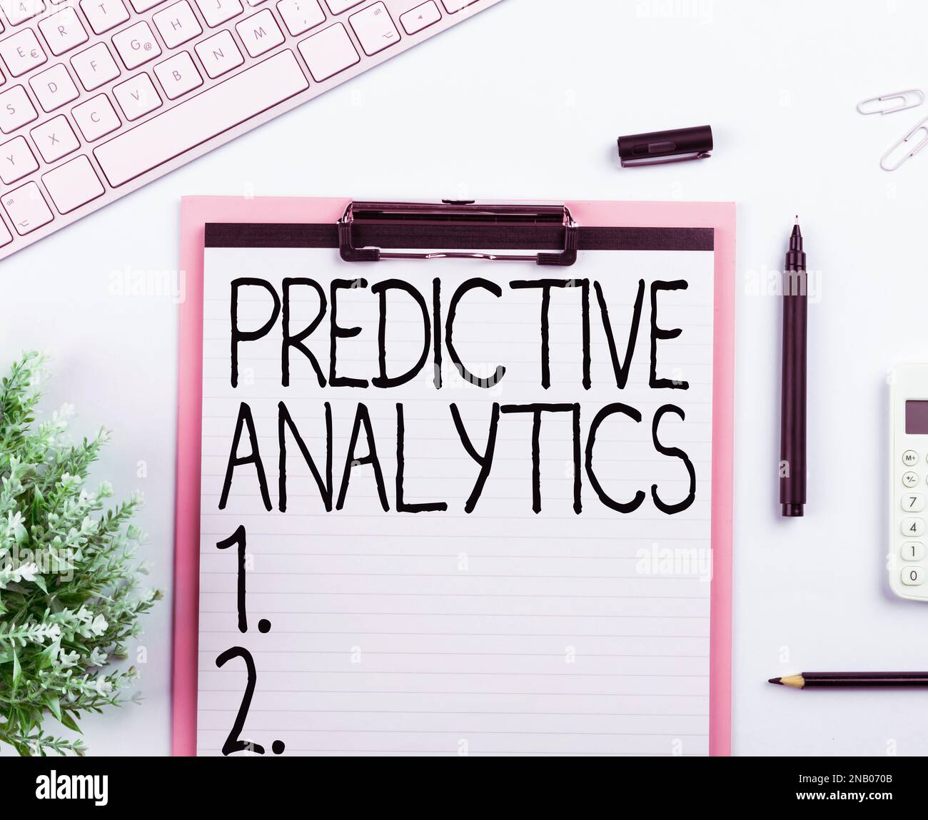 Conceptual caption Predictive Analytics. Word Written on Optimize Collection Achieve CRM ...