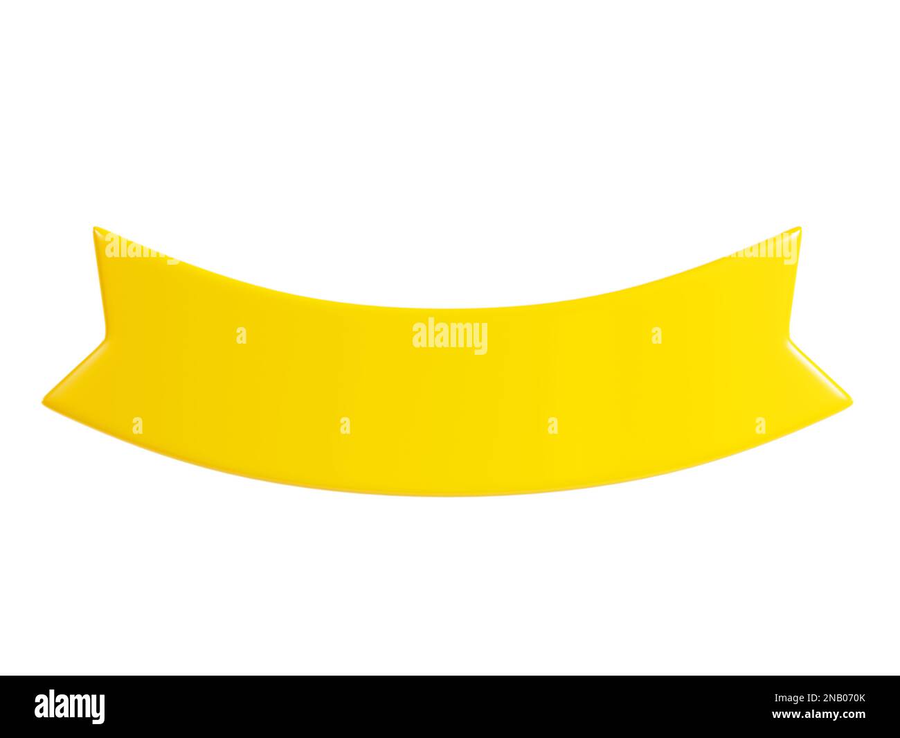 Ribbon Text Banner 3d Render Illustration Simple Title Frame Of