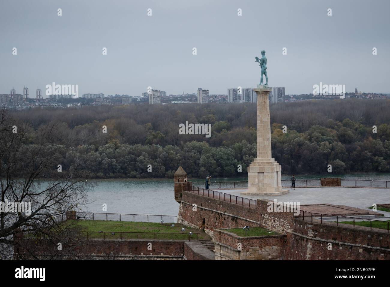 Victor (Pobednik) monument on Kalemegdan park in Belgrade, landmark of ...