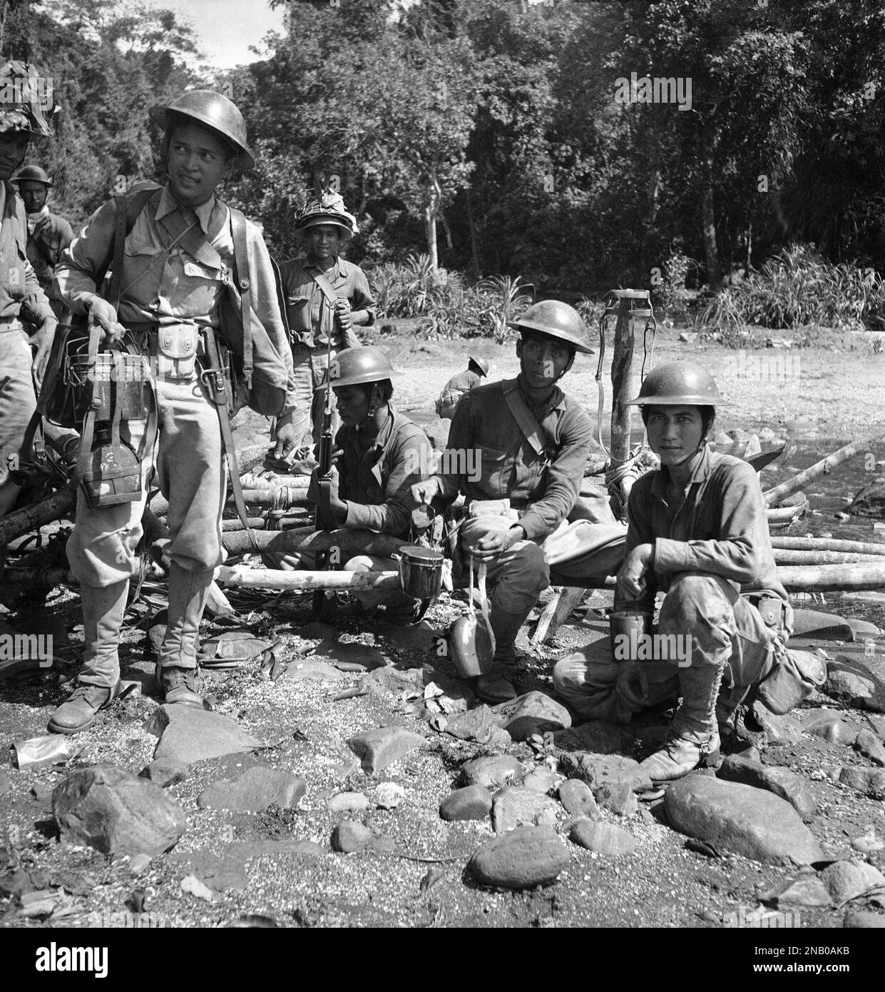 Victorious Filipino scouts after cleaning out Japanese on point on ...