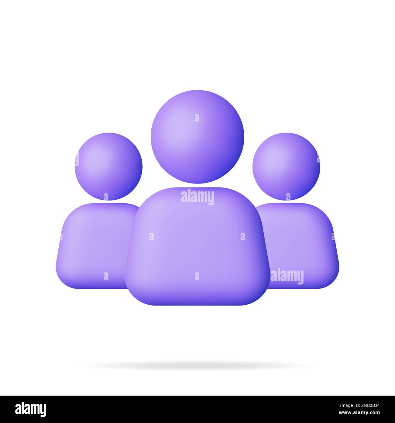 3D Simple Group User Icon Isolated Stock Vector Image & Art - Alamy