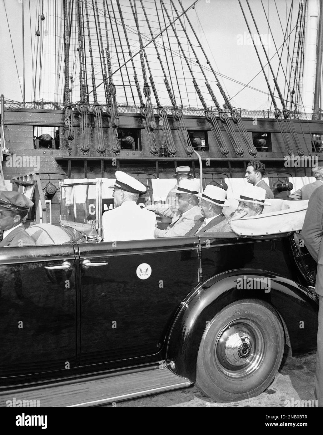 Lover of sailing vessels, President Franklin D. Roosevelt, on an ...