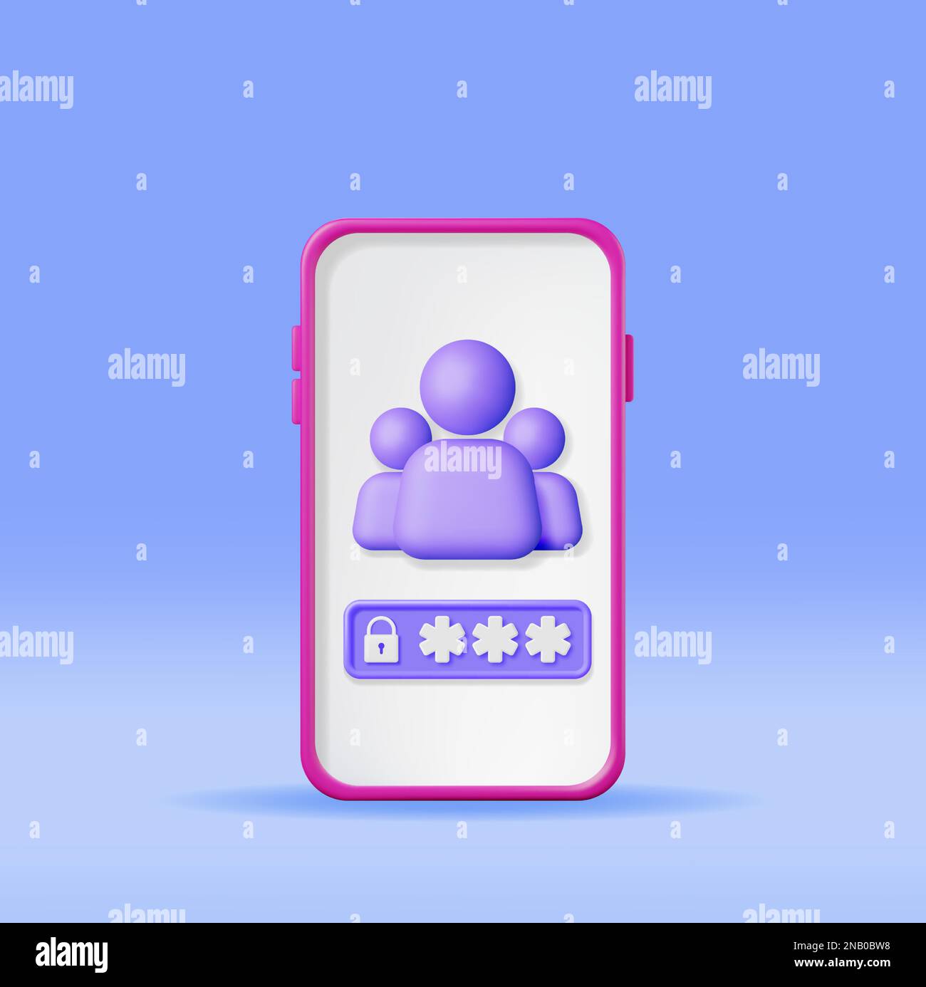 3D User Login Form Page in Smartphone Stock Vector Image & Art - Alamy