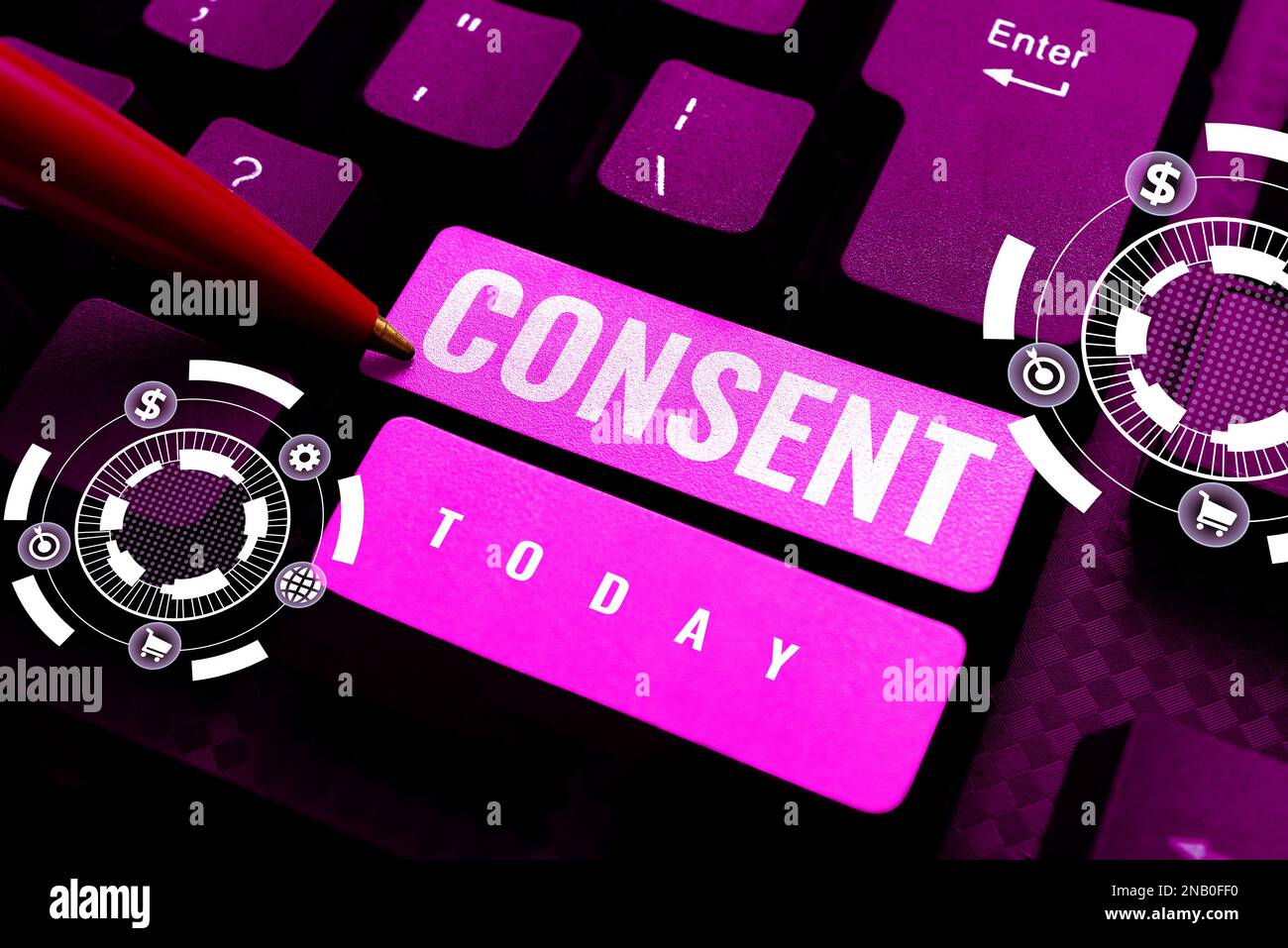 Conceptual display Consent. Word Written on general agreement about ...
