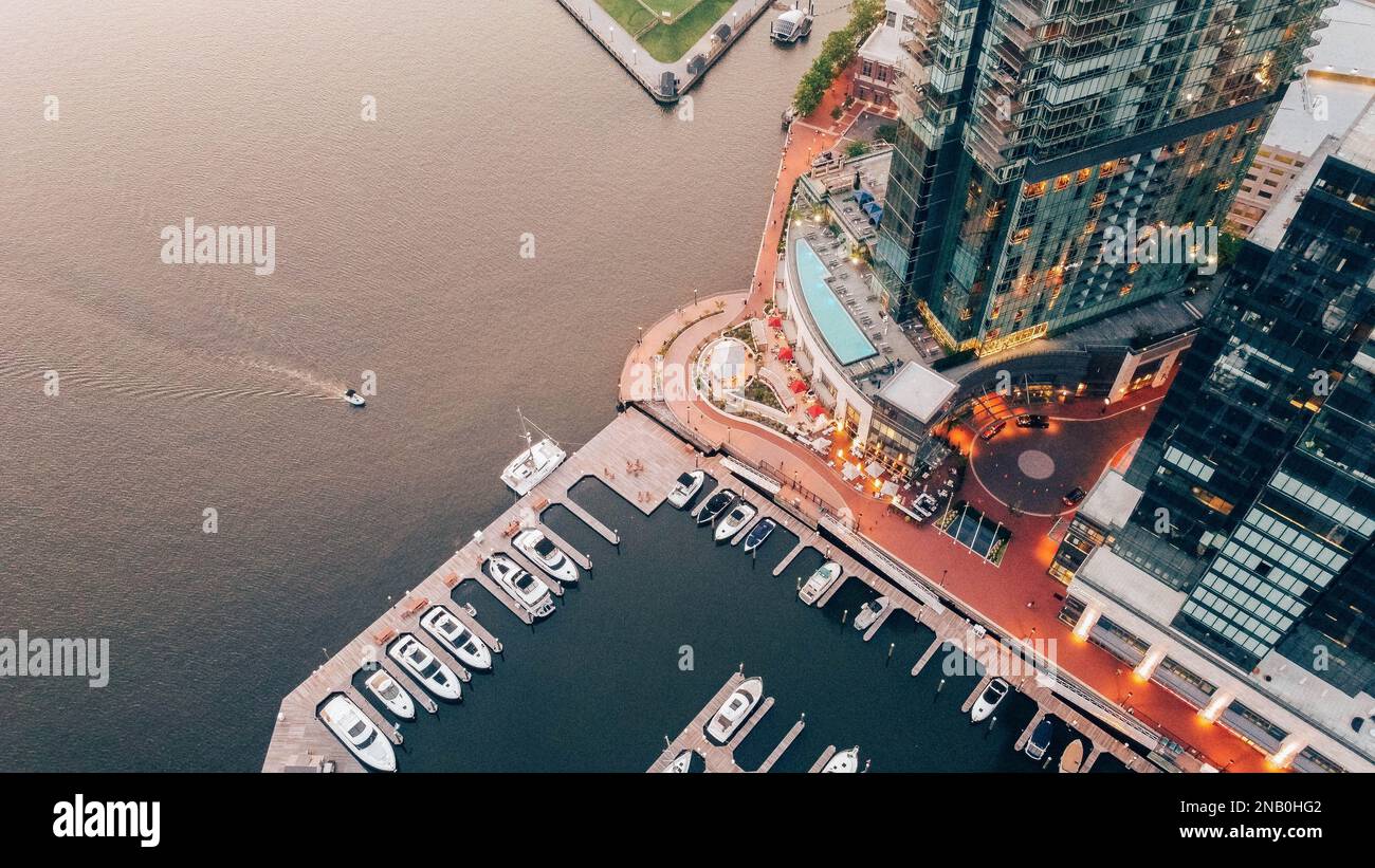 Baltimore City Birds Eye View Baltimore Maryland Aerial View Hi Res