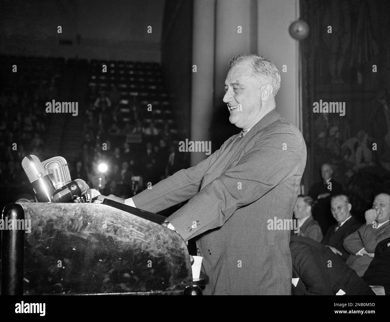President Franklin D. Roosevelt addressing the International Teamsters ...