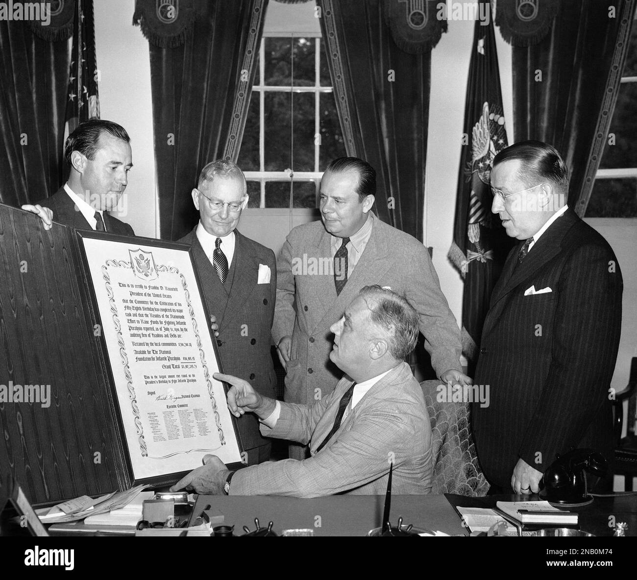 An artistically bound certificate summing up the of the 1940 “fight ...