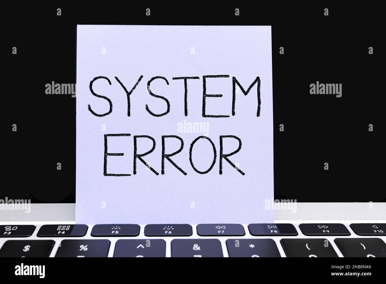 Handwriting text System Error. Internet Concept Technological failure Software collapse crash ...