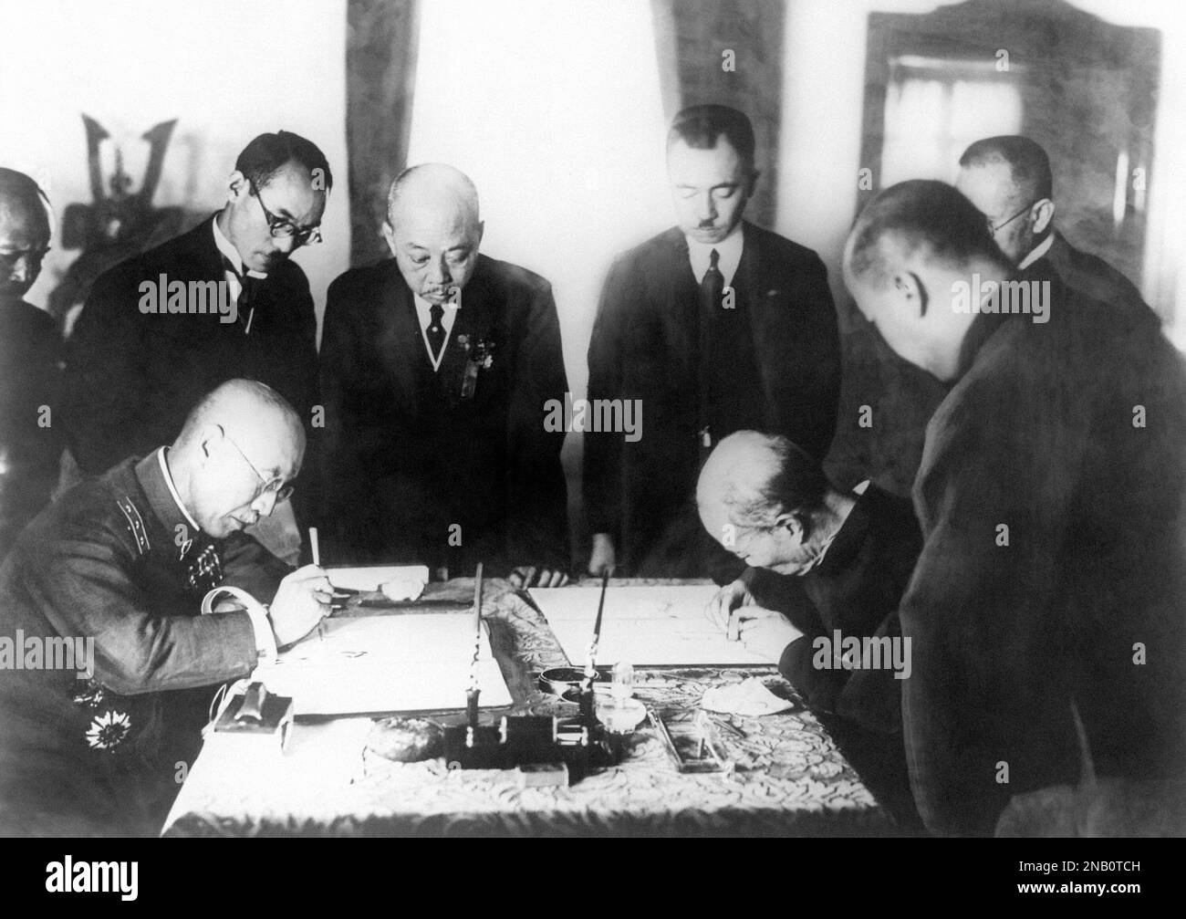 The signing of the historic “Protocol of Changchum,” whereby Japan ...
