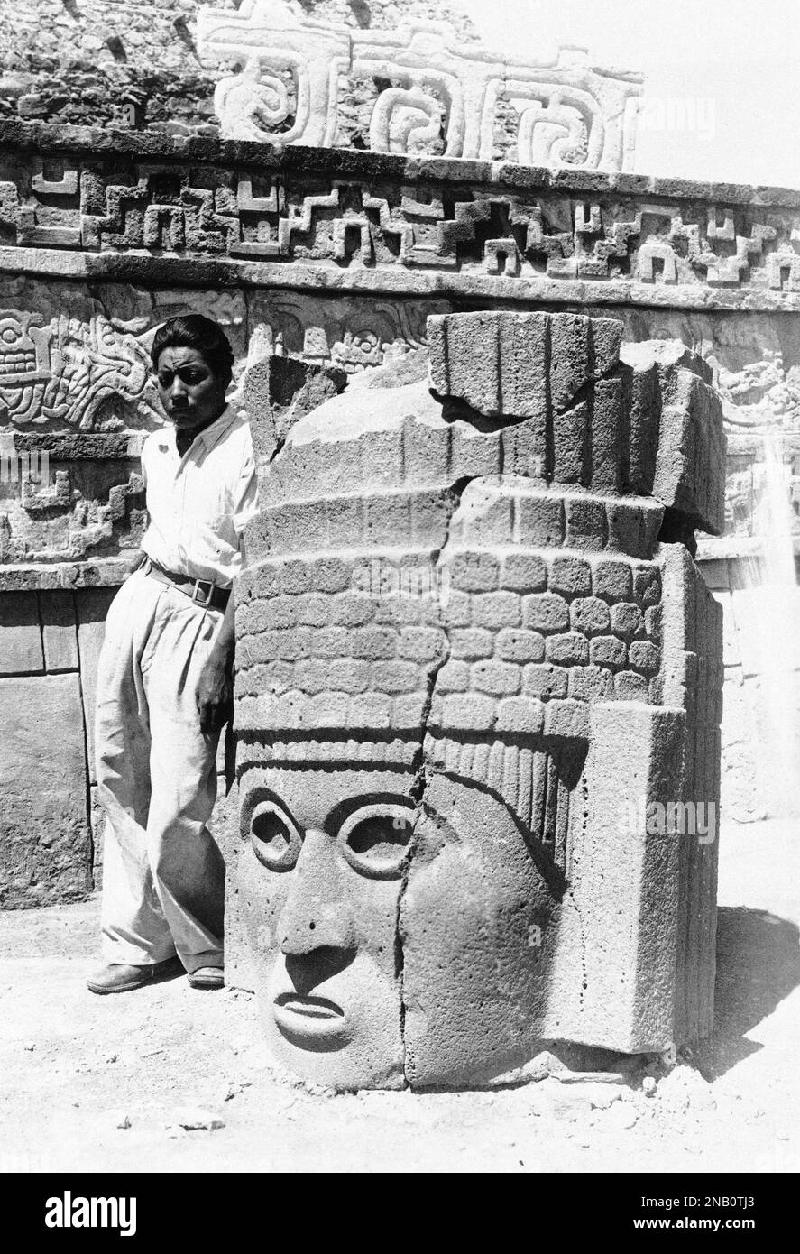 One of the idols was cracked, indicating that the invading Aztecs may ...