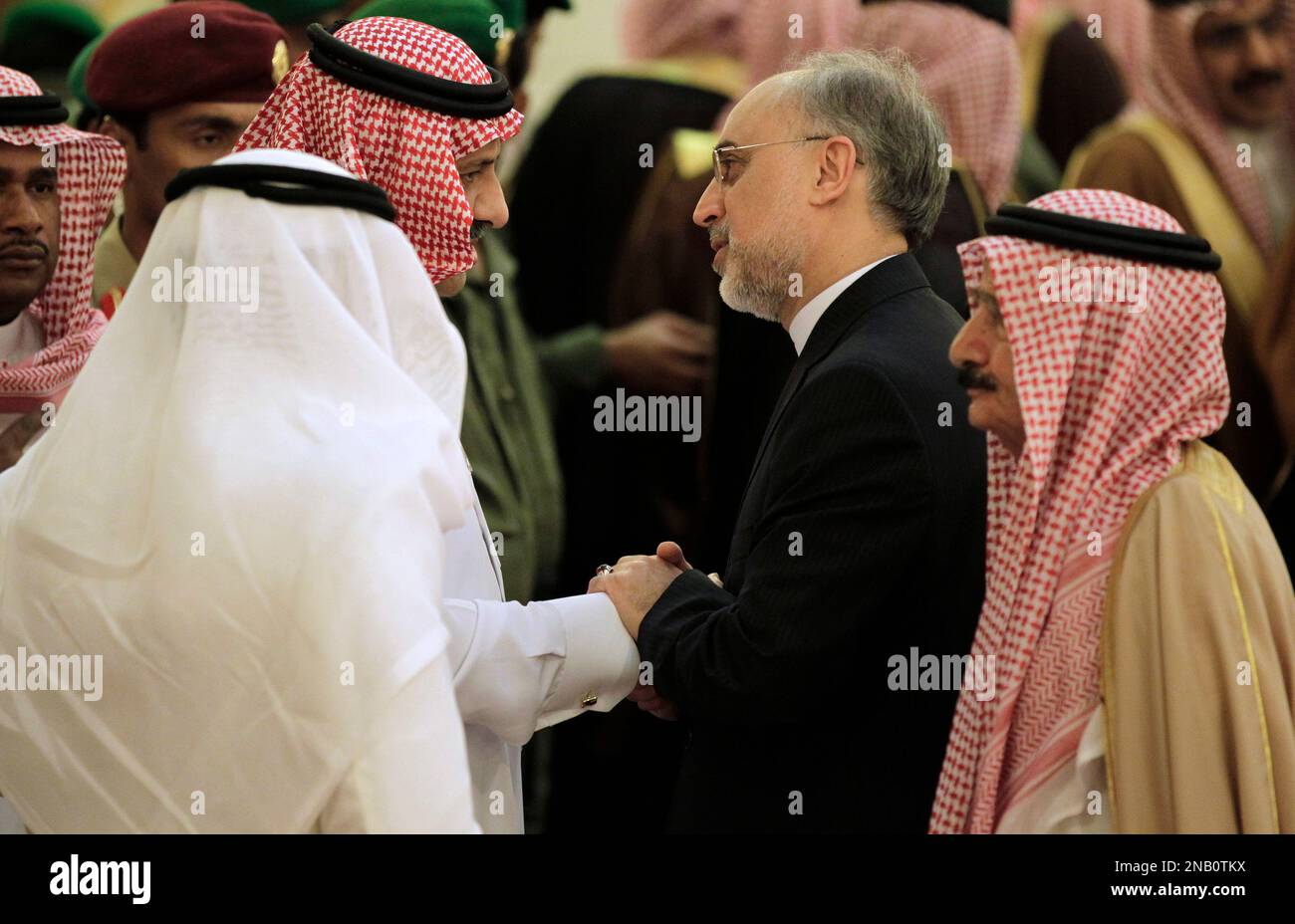 Saudi Deputy Defense Minister Prince Khaled bin Sultan, left, receives ...