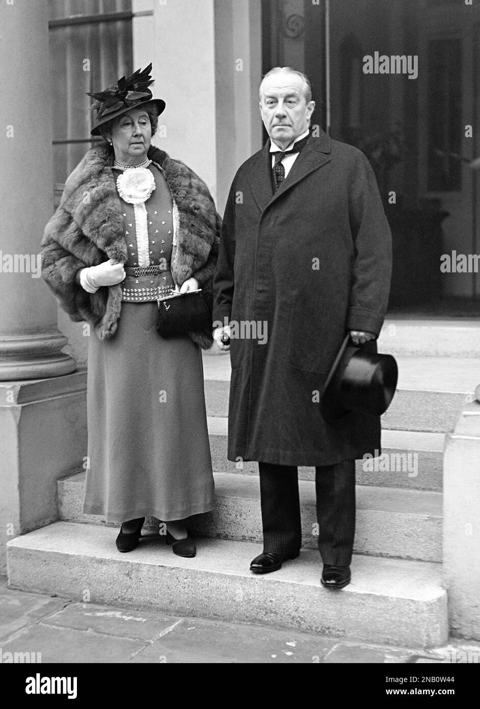 Lord Stanley and Lady Lucy Baldwin leaving Eaton Square for the ...