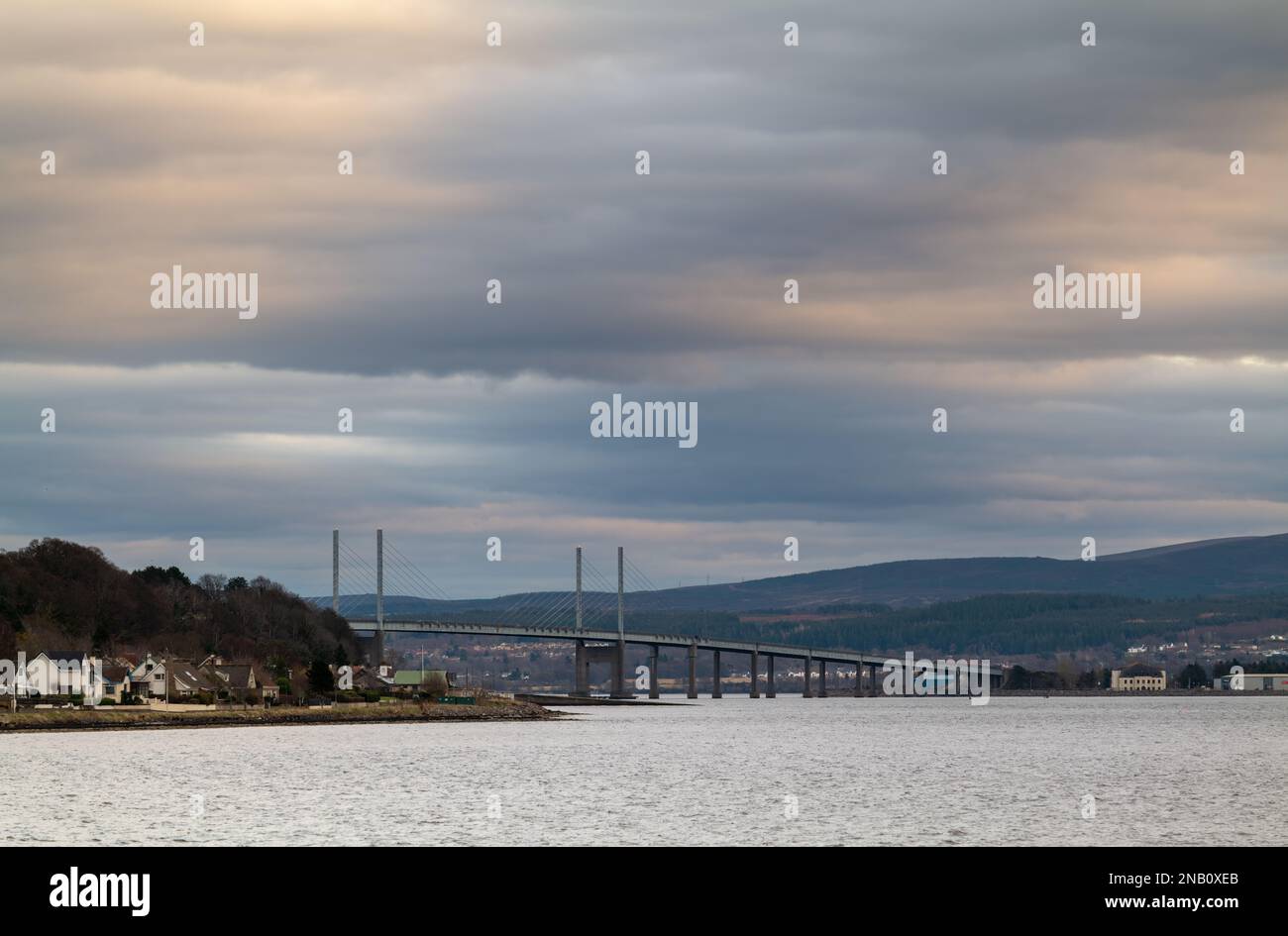 12 February 2023. Kessock Bridge,Inverness,Scotland. This is the ...