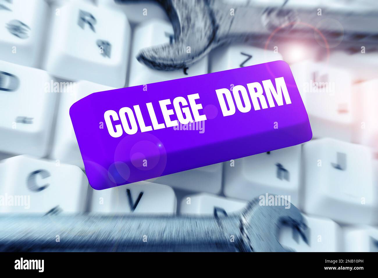 Text sign showing College Dorm. Conceptual photo residence hall ...