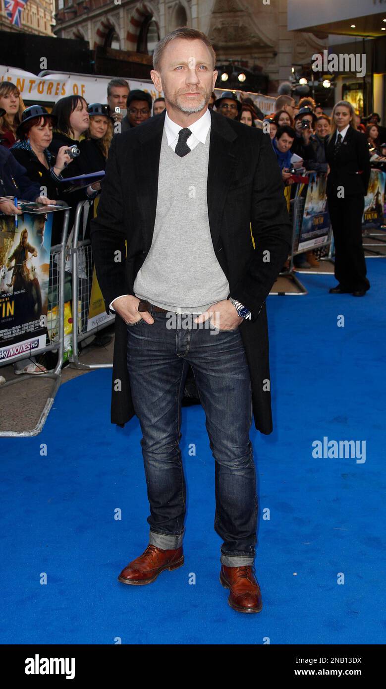 British actor Daniel Craig arrives for the BFI London Film Festival UK ...
