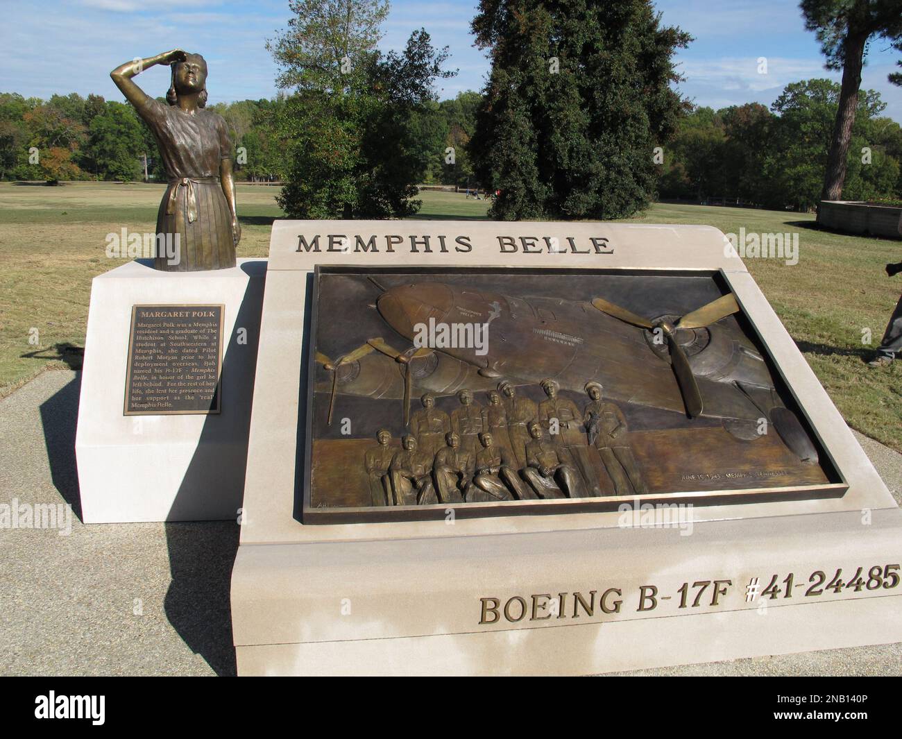 This monument remembering the WWII B-17 bomber Memphis Belle and its ...