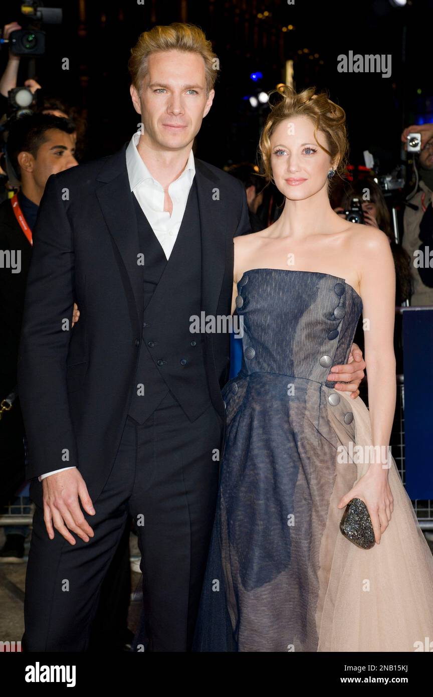 British actors James D'Arcy and Andrea Riseborough arrive for the BFI ...