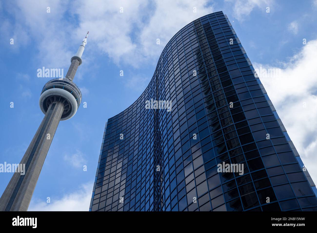 Modern skyscrapers and office buildings in downtown Toronto, Canada ...