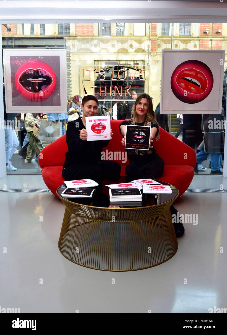 Non Exclusive: Sara Pope (R) & Eve De Haan (L) sign their rare limited ...