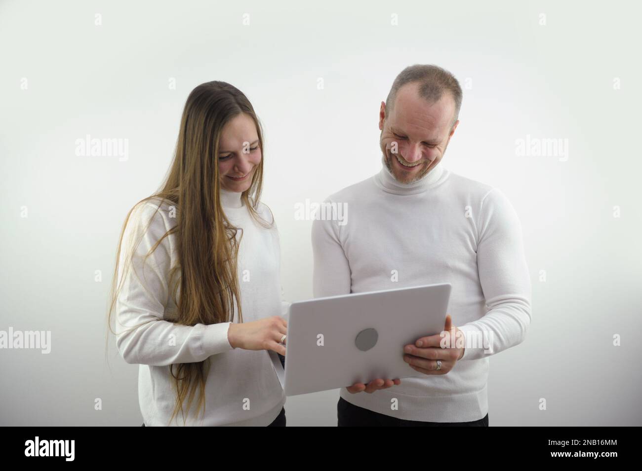teacher female student laptop Focused woman trainee listening serious ...