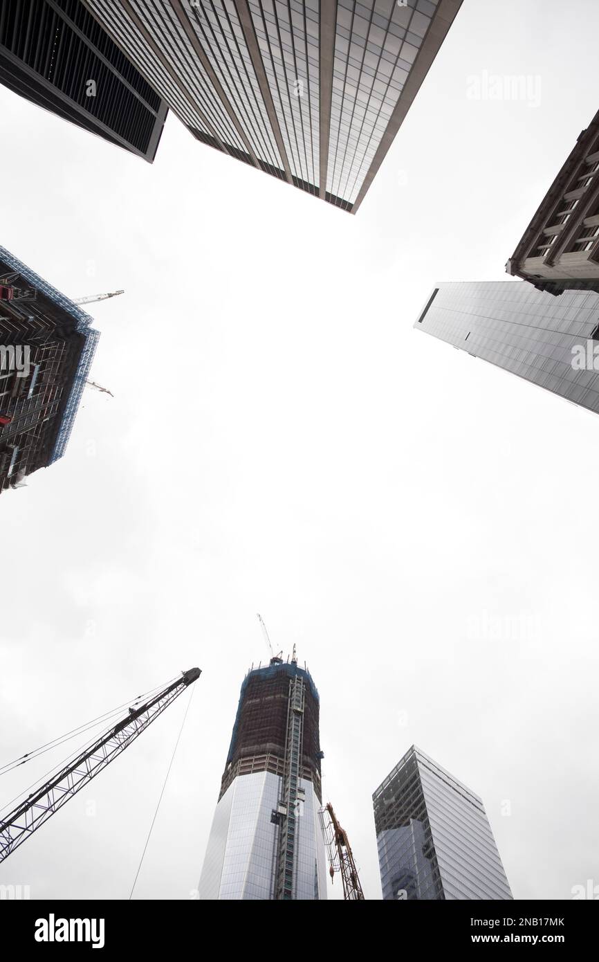 One World Trade Center, bottom center, rises above 7 WTC, lower right ...
