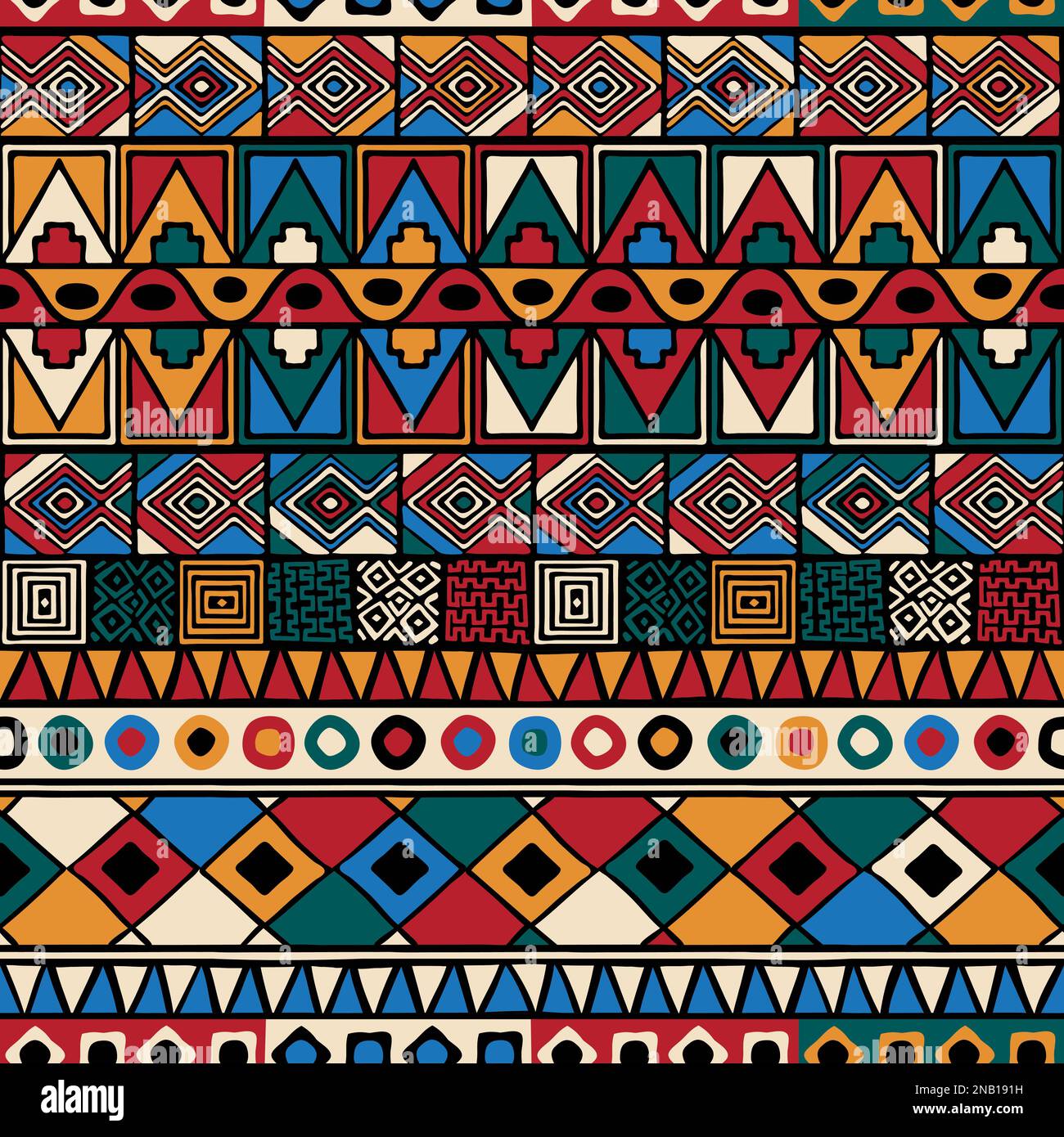 Tribal ethnic background. Vector seamless pattern design for background ...
