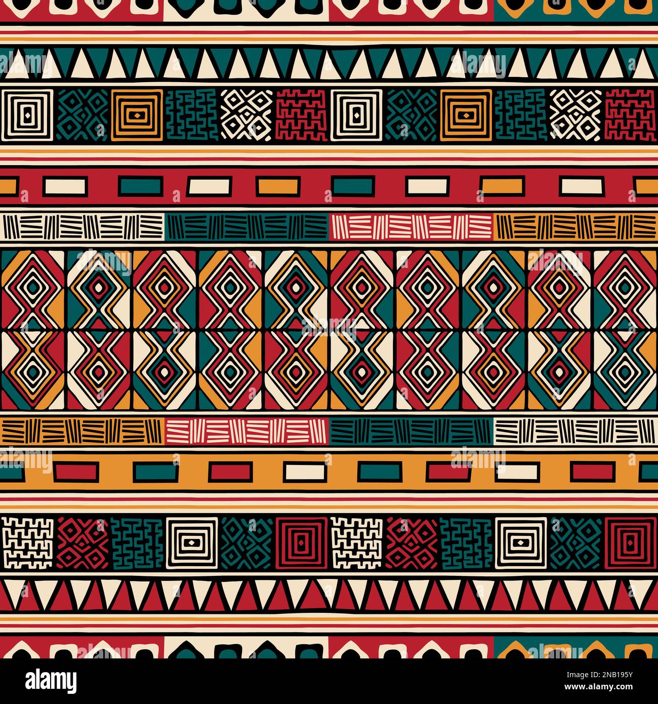 Tribal ethnic background. Vector seamless pattern design for background ...