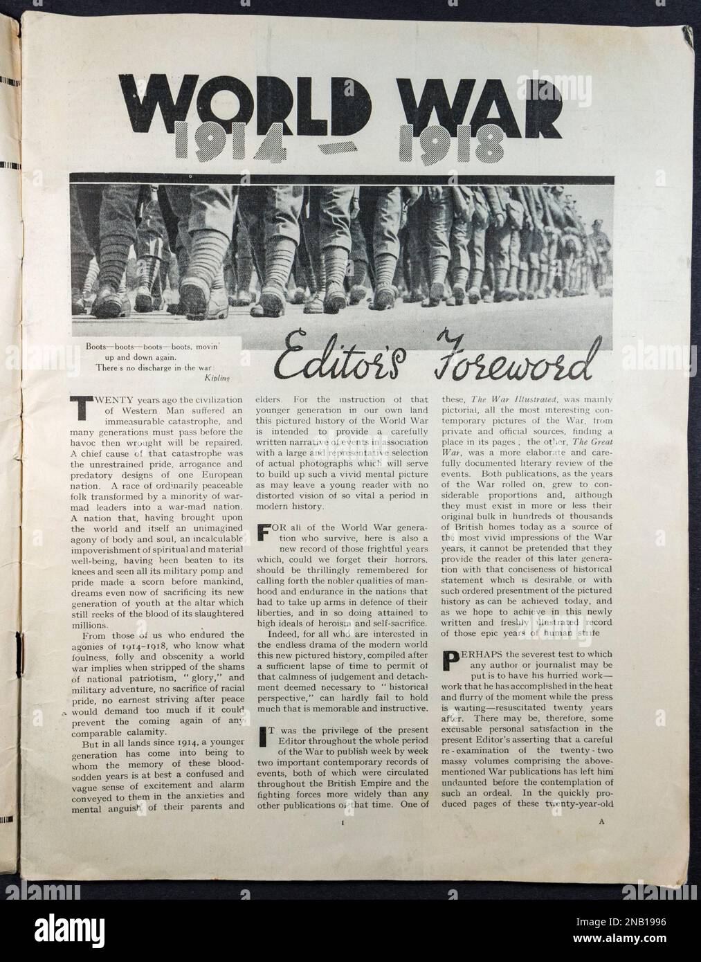 Editors foreword in the World War 1914-1918 A Pictured History (1934 ...