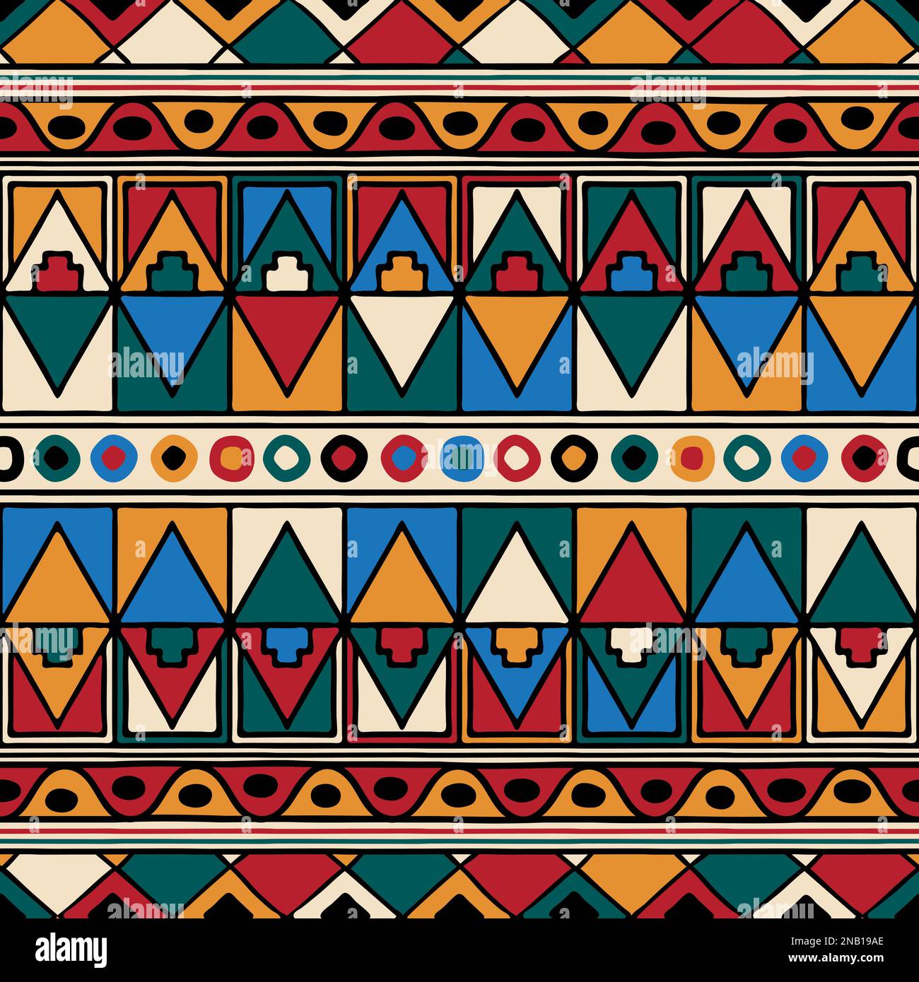 Tribal ethnic background. Vector seamless pattern design for background ...