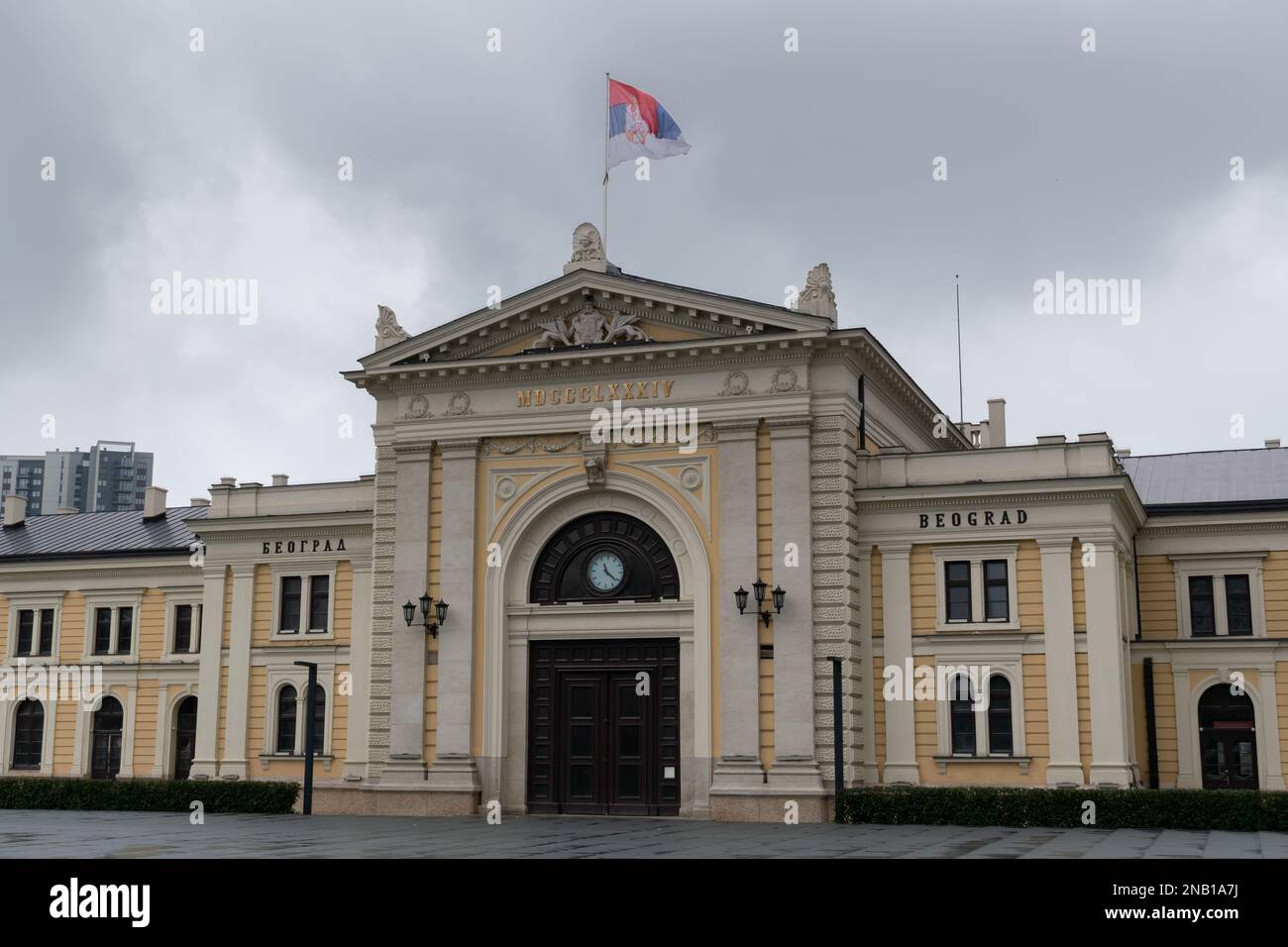 Old railway station in Belgrade, Serbia - historical landmark Stock ...