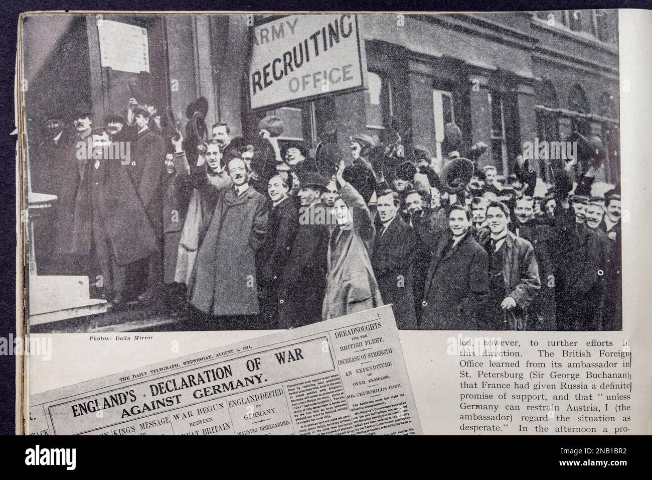 Photo of men queuing outside the Whitehall recruitment office in the ...