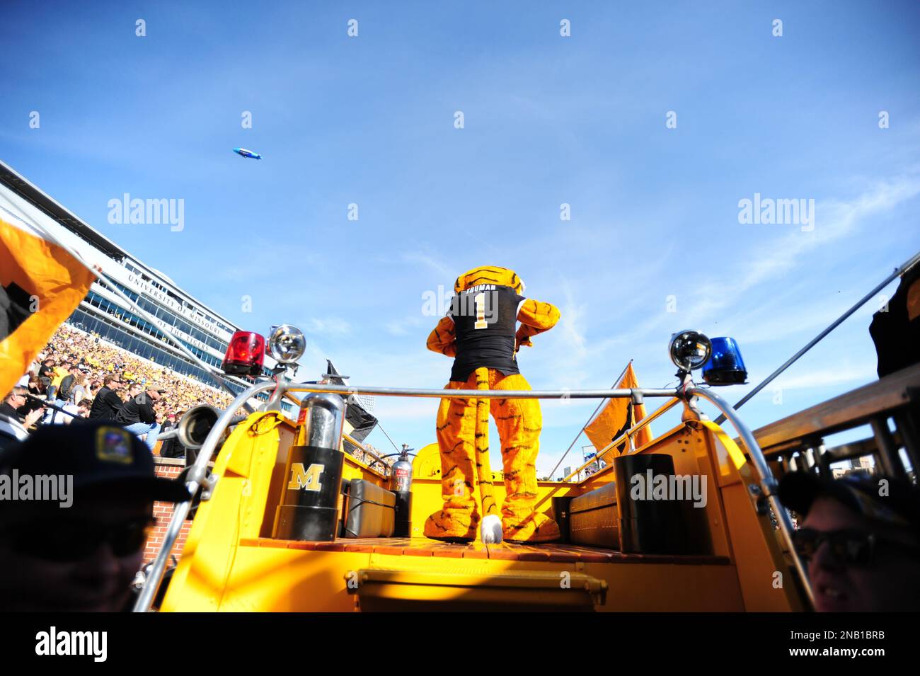 Missouri's mascot, Truman the Tiger, is seen before the start of an ...