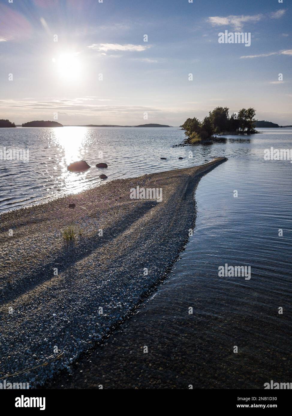 Ridge island at lake Stock Photo - Alamy