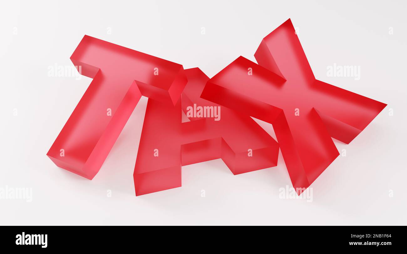 3d Home tax concept, residential, real estate property, land, building ...