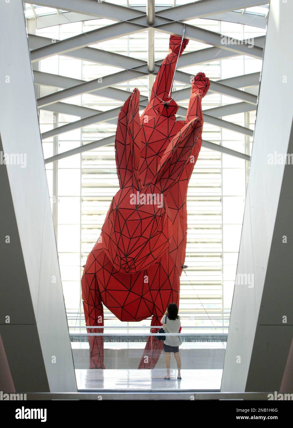 In this photo taken Wednesday Oc.t 19, 2011, a visitor pauses to take a ...