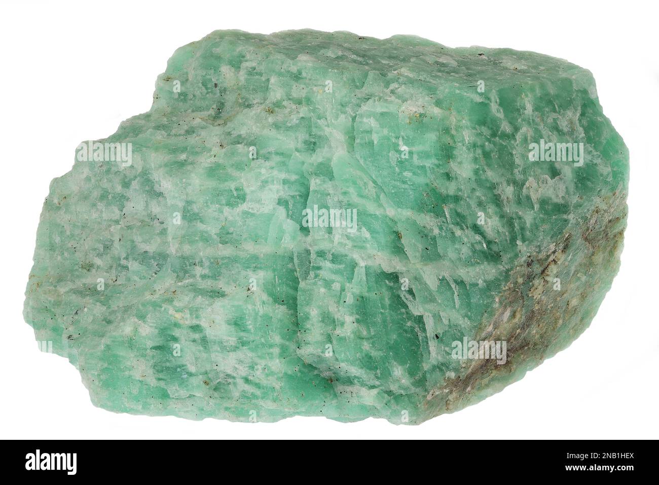 amazonite from Brazil isolated on white background Stock Photo - Alamy