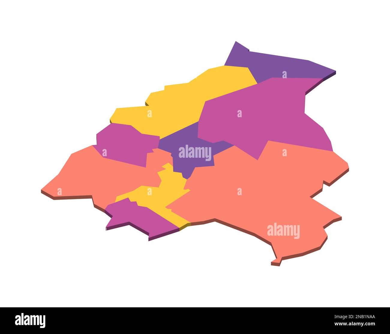 Bolivia political map of administrative divisions - departments ...
