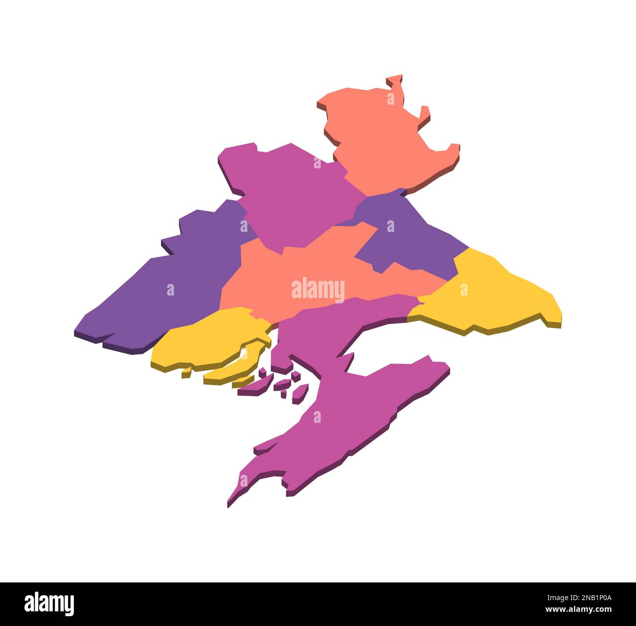 Bangladesh political map of administrative divisions - divisions ...