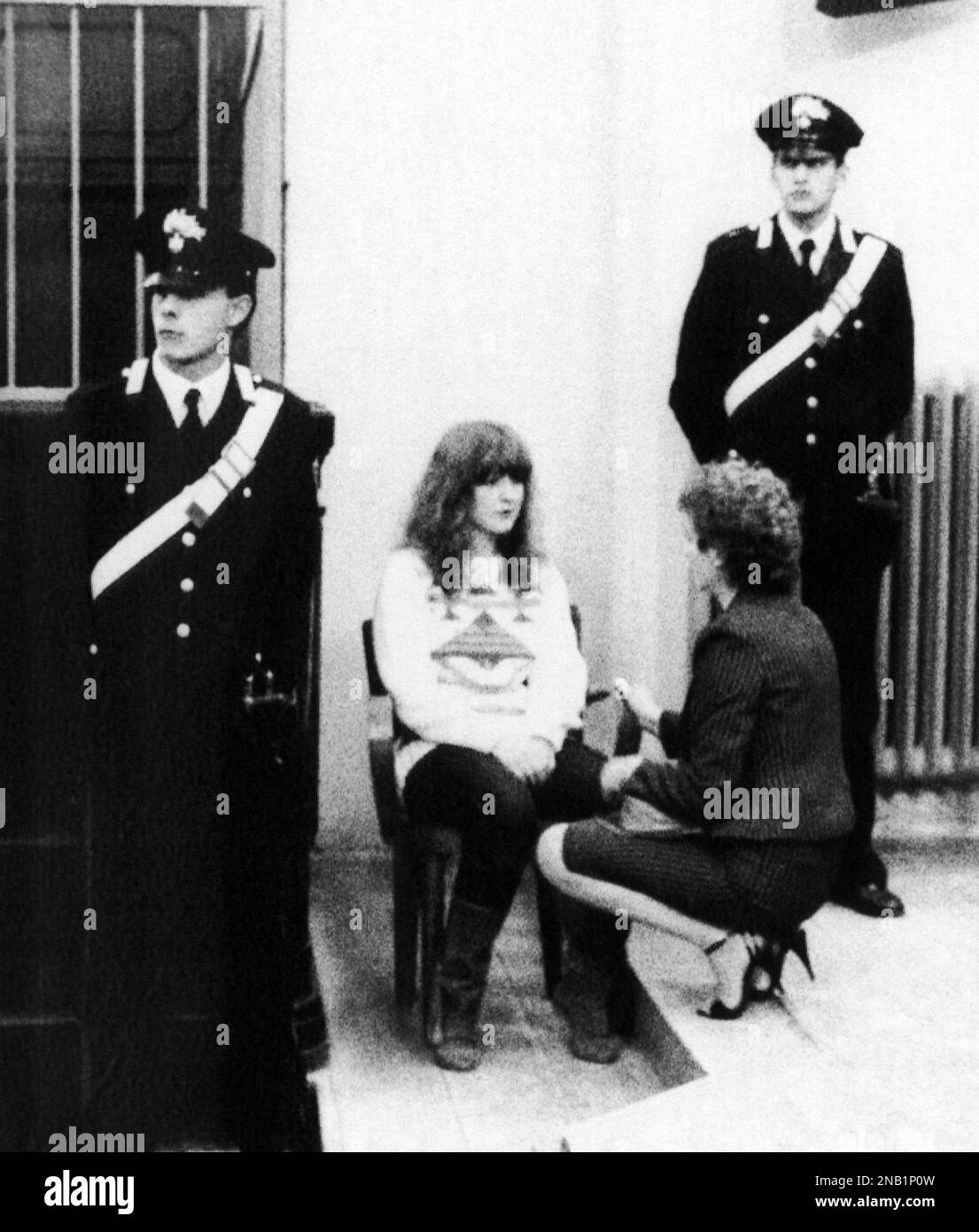 Carol Compton, a 21 - year - old Scottish nanny, talks to her mother Pamela on December 14, 1983 ...