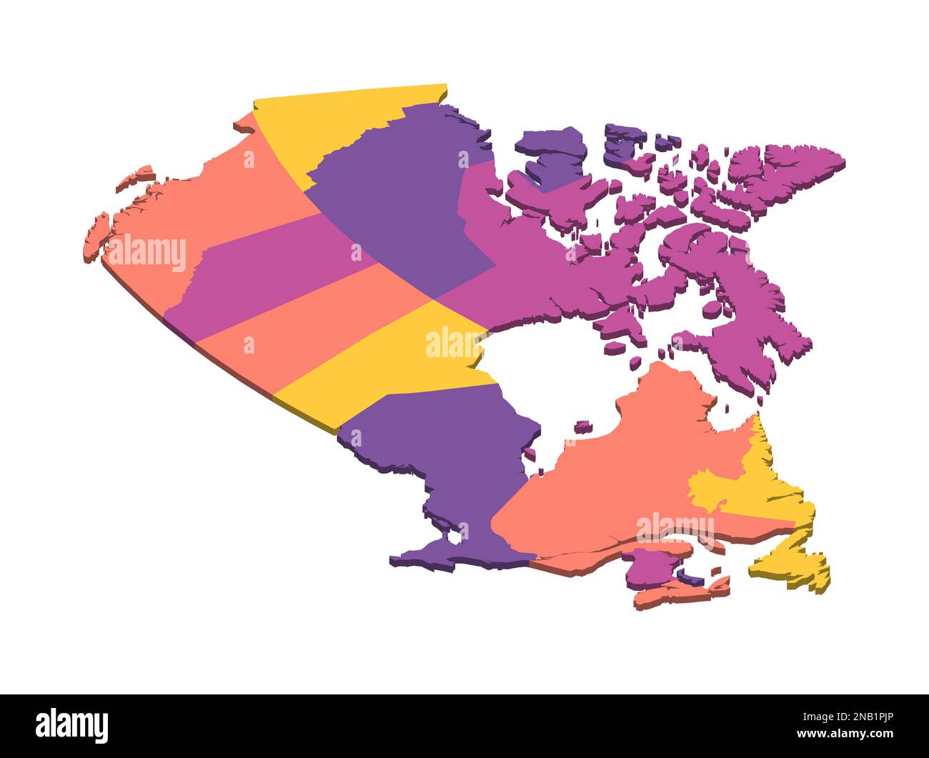 Canada political map of administrative divisions - provinces and ...