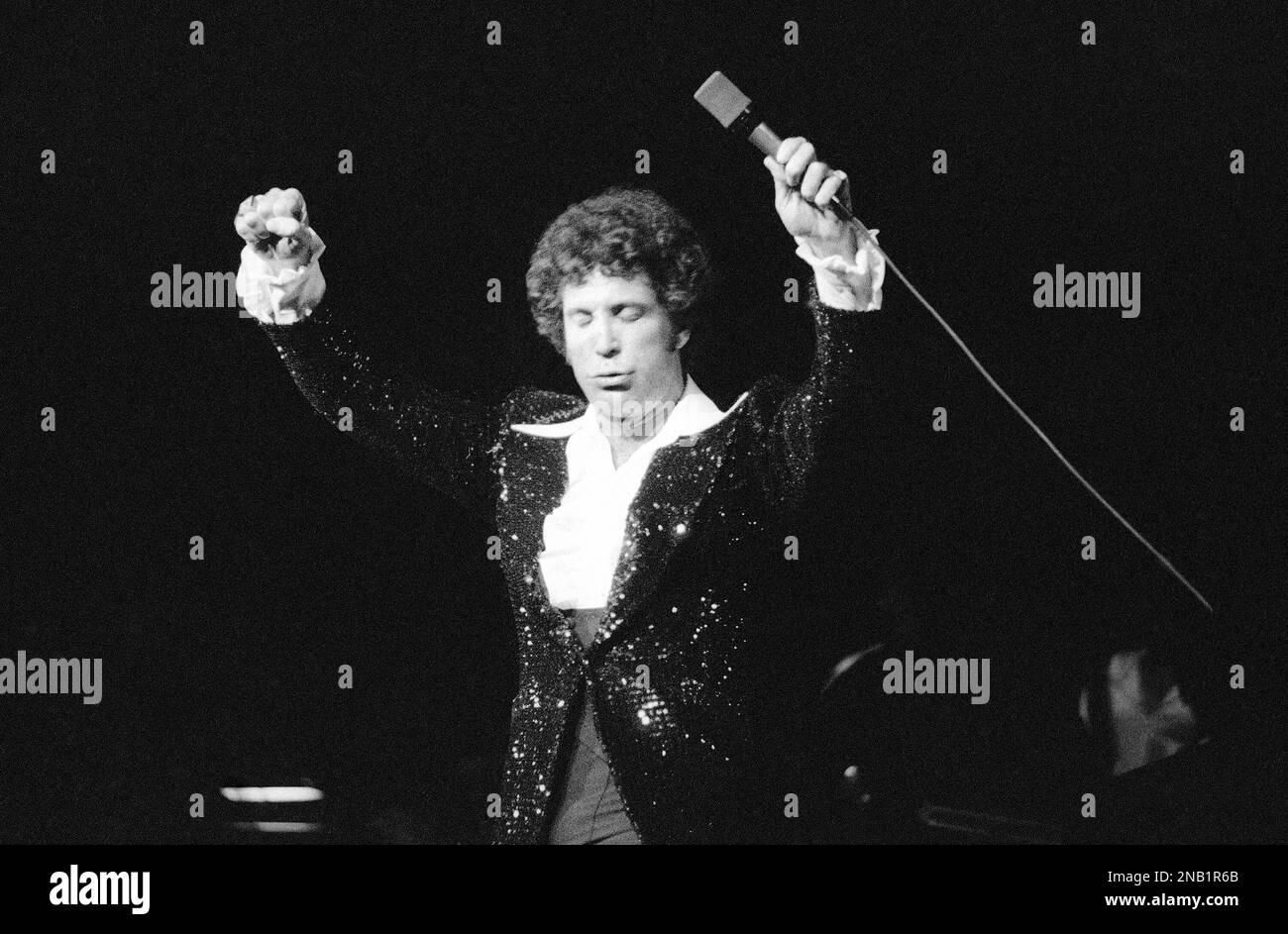 British singer Tom Jones performing at the Palais des Congress in Paris ...