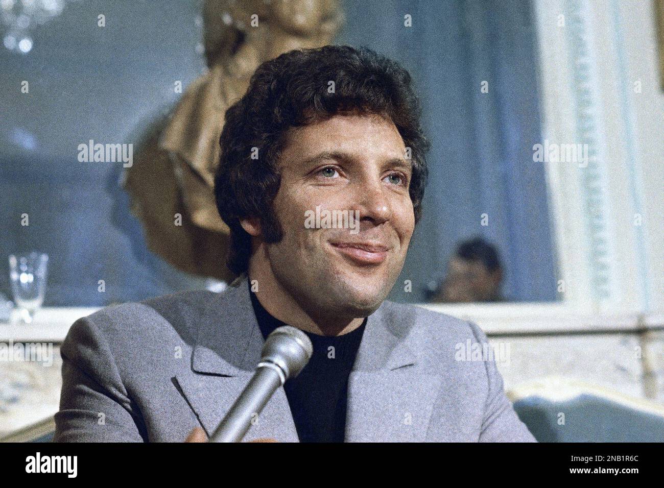 British singer Tom Jones attends a press conference, in London, England ...