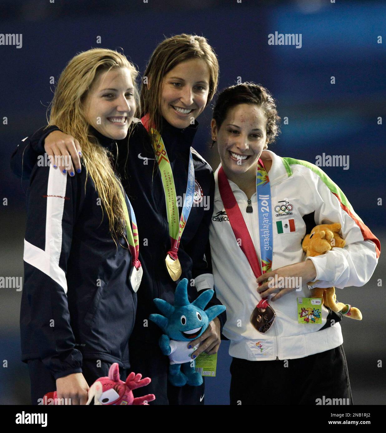 From left, Lyndsay De Paul, of the United States, silver medal ...