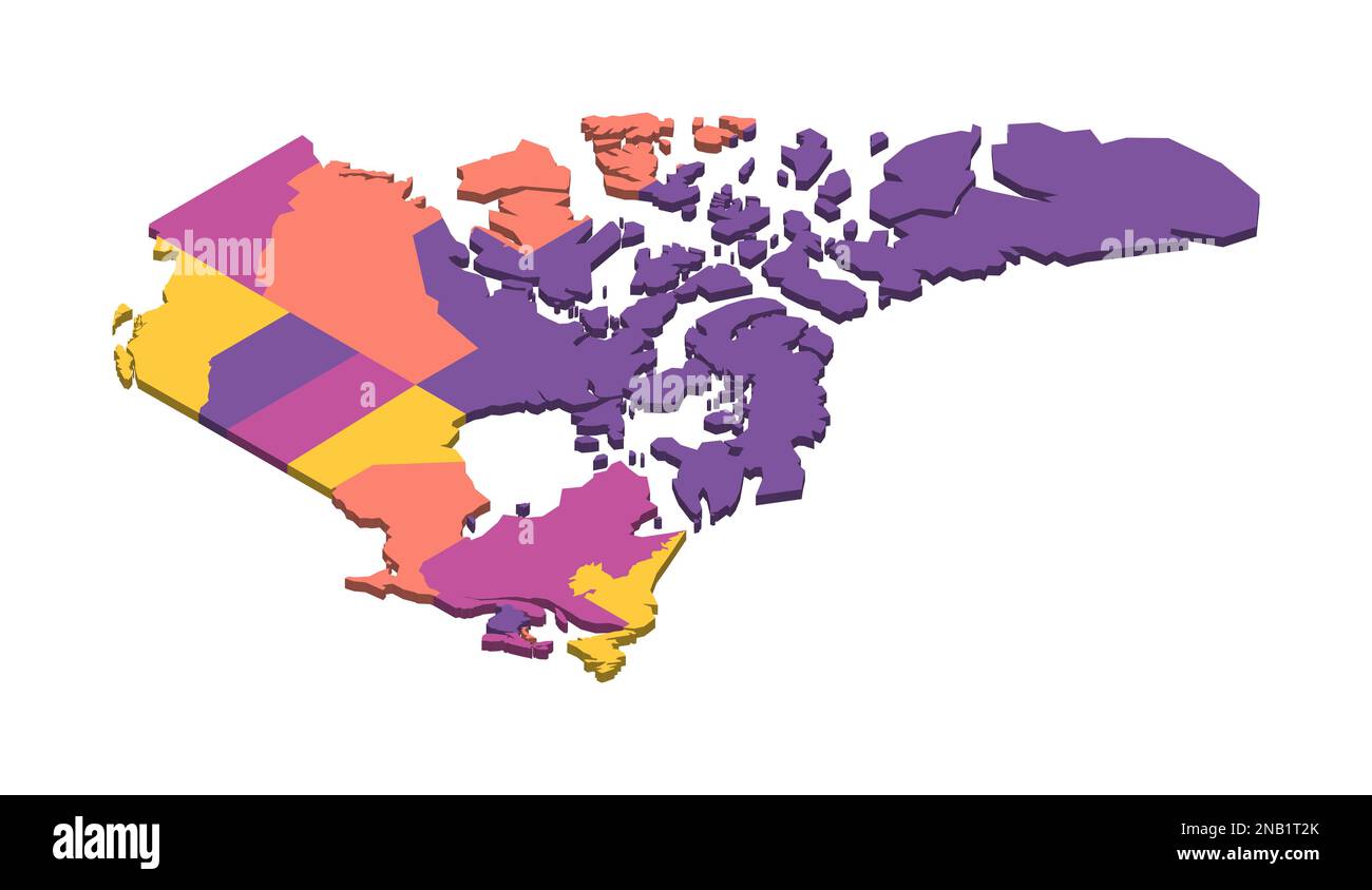 Canada political map of administrative divisions - provinces and ...