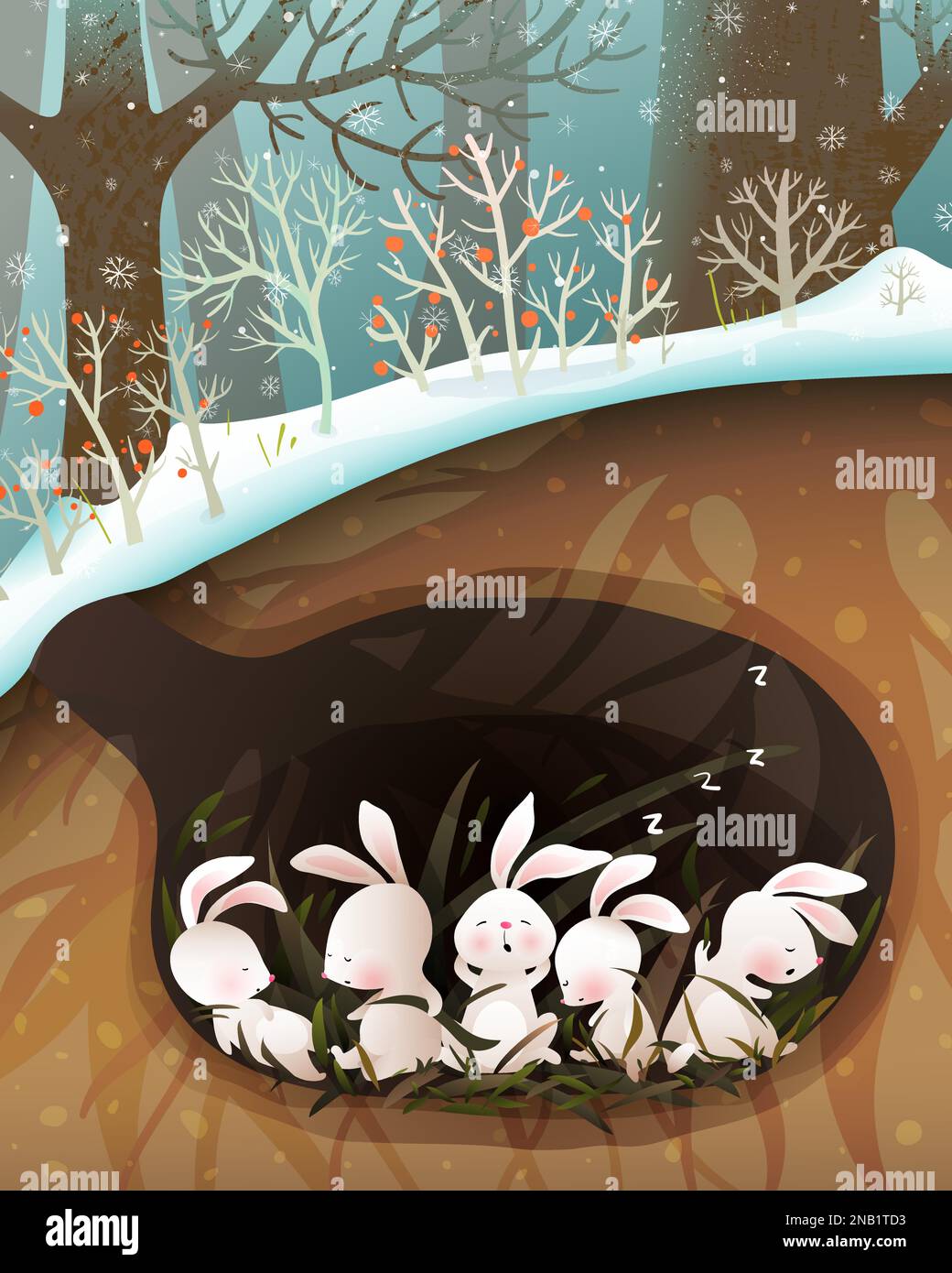 Rabbit habitat Stock Vector Images - Alamy